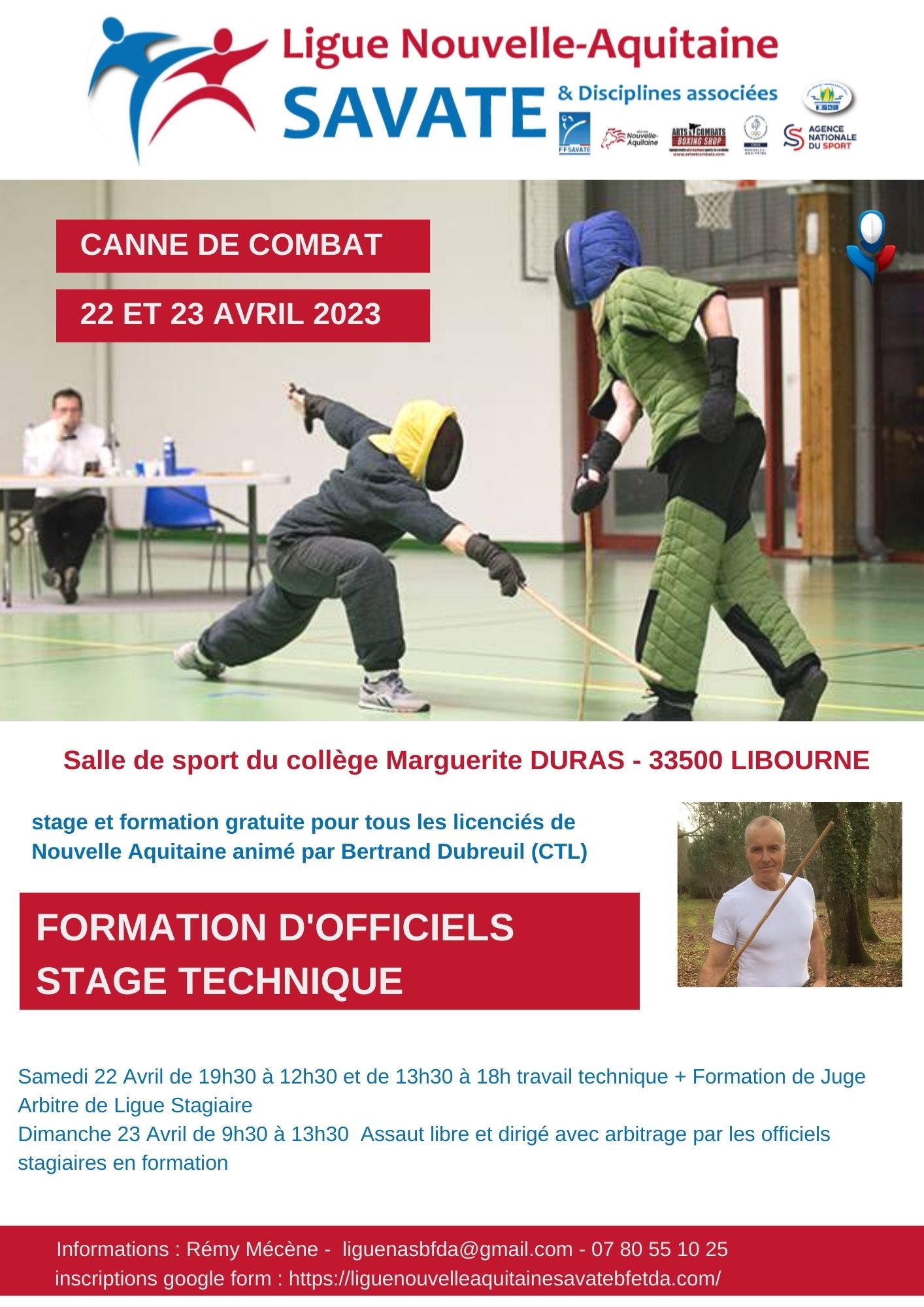 Canne de combat - Formation d'officiels et stage technique - Ligue ...